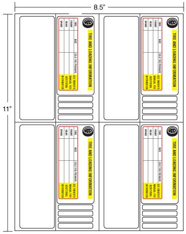 FD-316: Certification Combo – Federal Certification Label and Tire ...