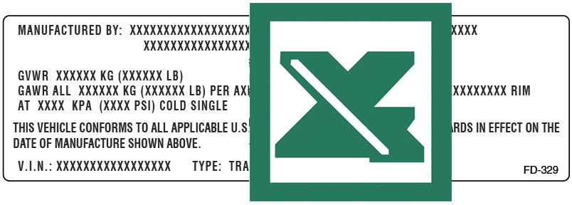 FD-329T template for imprinting variable data for FD-329 - Dec-O-Art