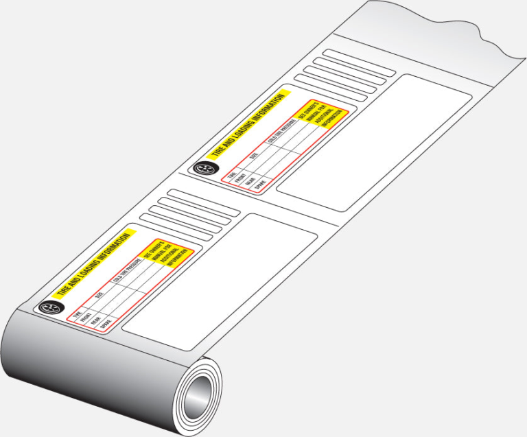 FD-320: Certification Combo Federal certification label and tire ...