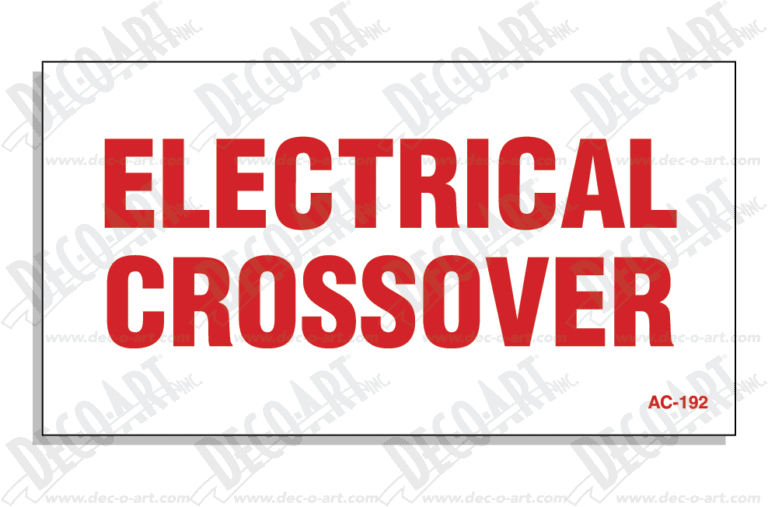 AC-192: Electrical Crossover. Pack of 100 labels. - Dec-O-Art