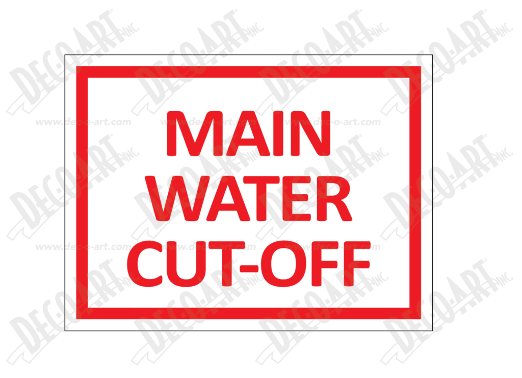 CL0023: Main water cut-off. Pack of 100. - Dec-O-Art
